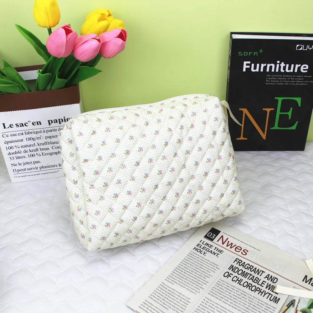 Factory Quilted Puff Padding Travel Women Makeup Storage Toiletry ...