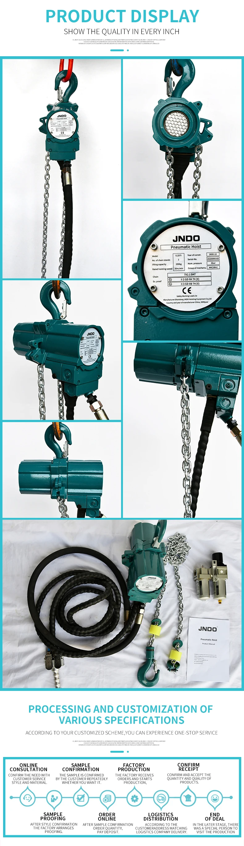 1ton Pneumatic Chain Hoist - Efficient Lifting Solutions