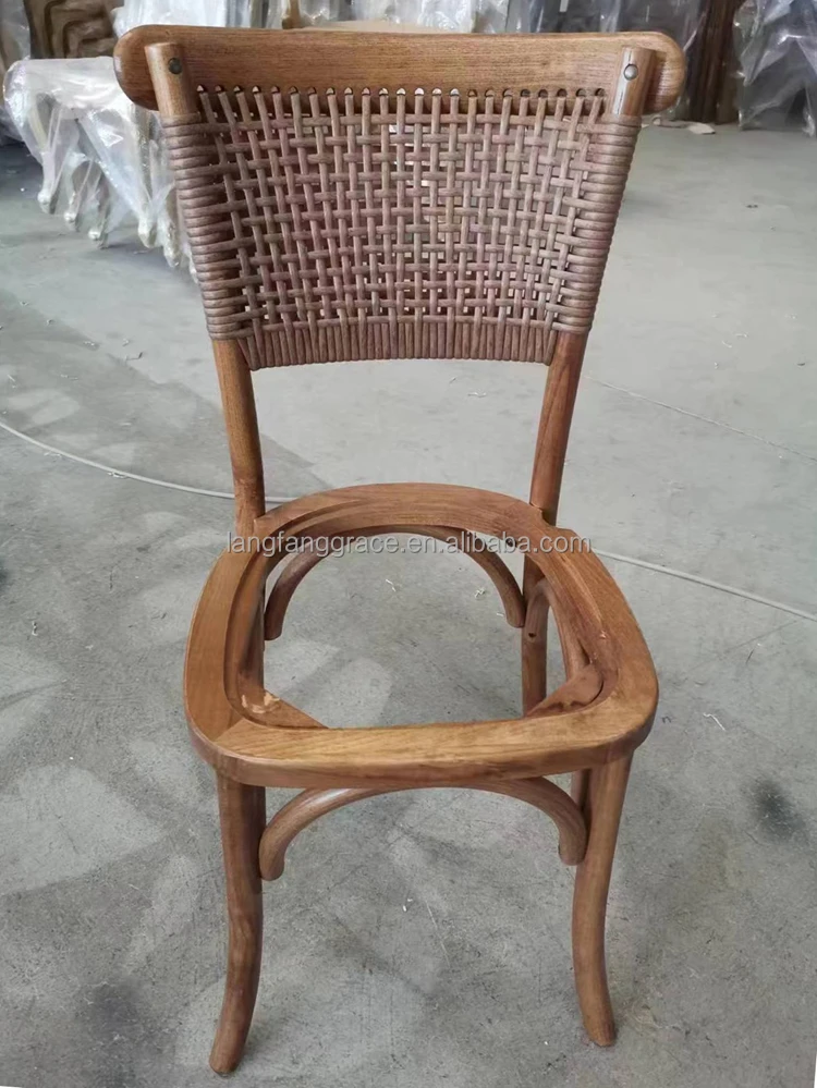 Vineyard Wood Cane Wicker Rattan Weave High Back Dining Chair for ...