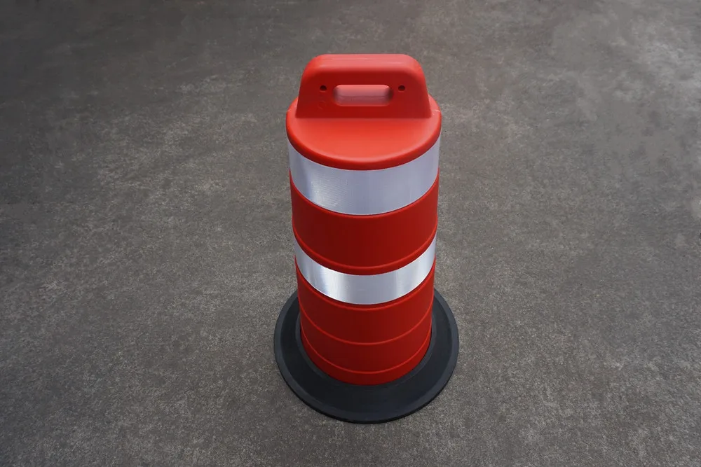 1100MM PE Road Safety Reflective Rubber Base Traffic Road Safety Crash ...