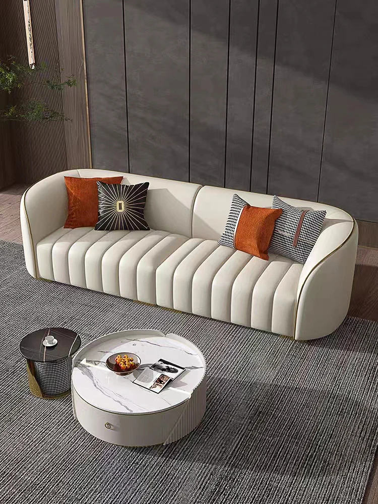 Living Room Light Luxury Leather Sofa Set Modern Sectionals Couch ...