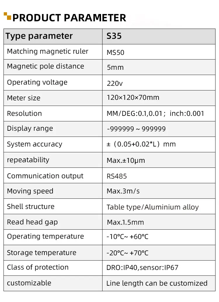 3 Axis 2 Axis Dro S35 Oem Odm Micron Resolution Ip40 Customizable ...