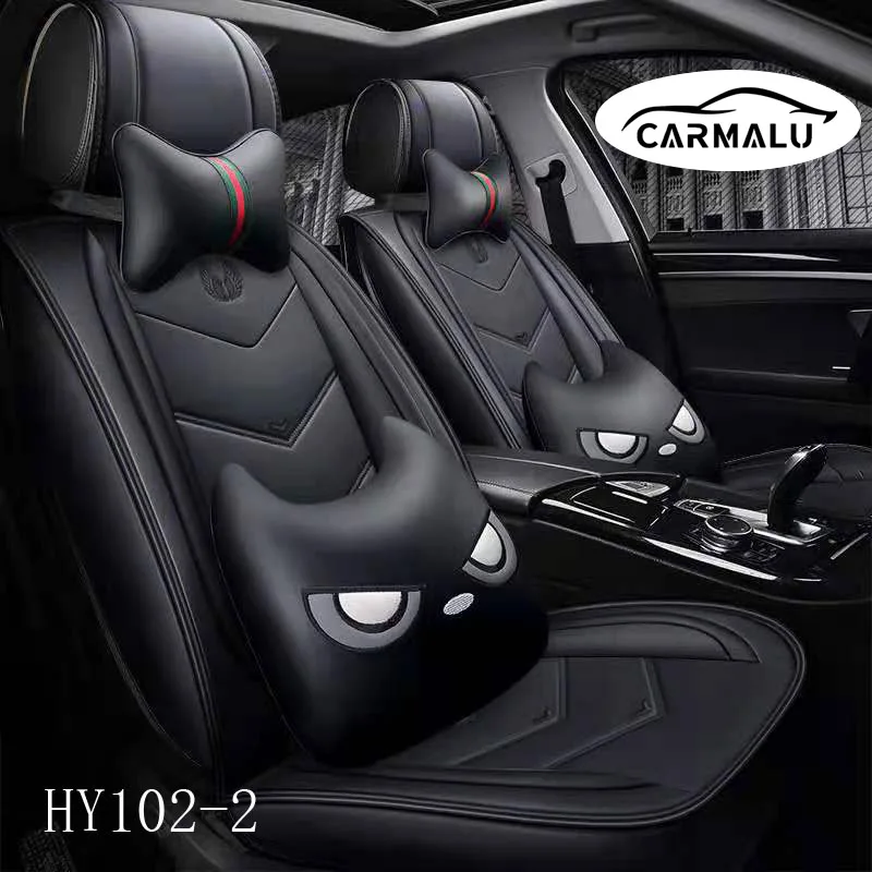 Four Season Fashion Universal Leather Full Set Car Seat Cover For Car ...