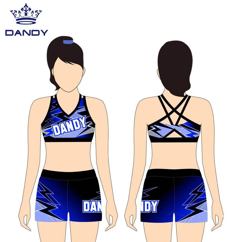 Dandy New Design Custom Sublimation Cheerleader Kids Cheer Shorts Bra ...