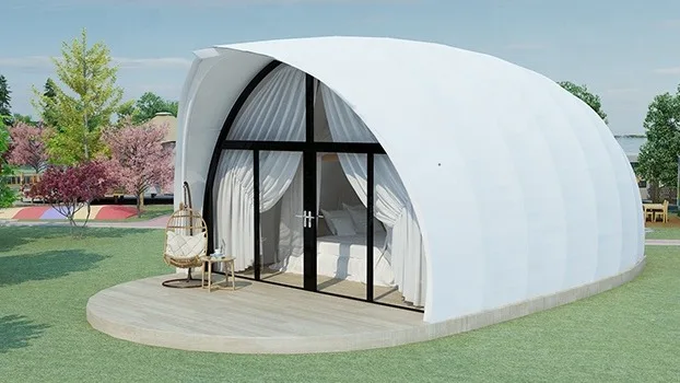 Luxury Outdoor Waterproof Aluminum Frame Shell Shape Glamping Tent For ...