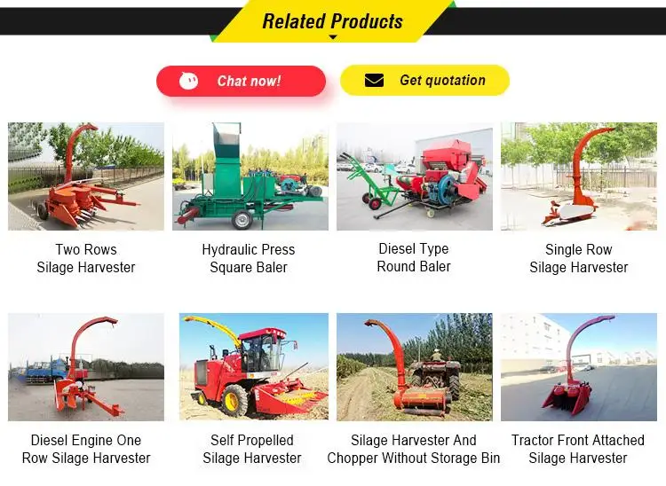 Corn grass straw silage harvester 3 row side silage harvester machine ...