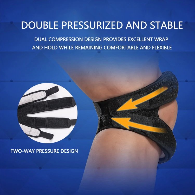Double Strap Knee Support Patella Tendon Brace Stabilizer Relieve Pain ...