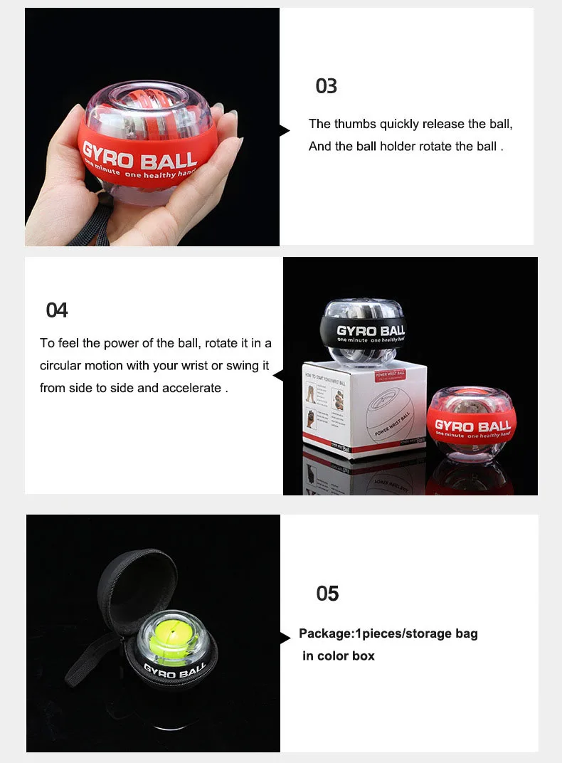 체육관 팔뚝 연습기 Gyroball 손목 연습기 5 Led 전원 손목 자이로 볼 - Buy 파워 볼,손목 볼 Product on ...
