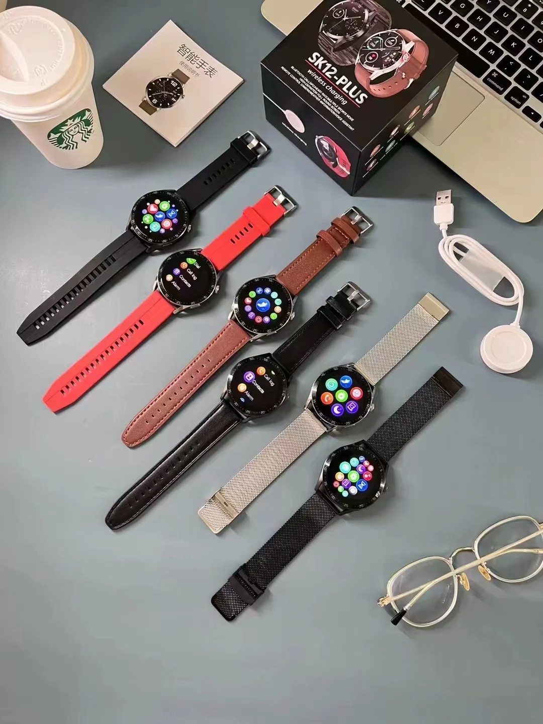 Sk12plus Full Touch Screen Smartwatch Men Ip68 Waterproof Sports ...