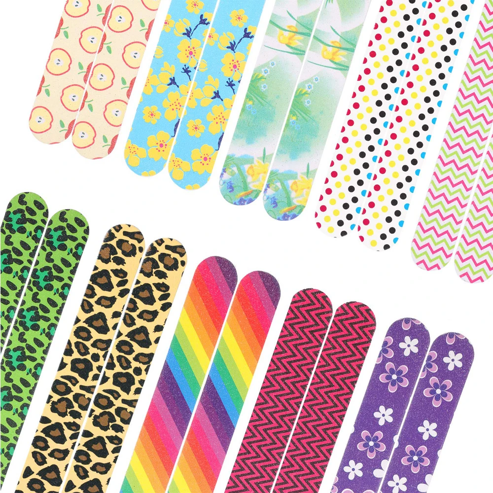 Emery Board Colorful Paper Nail File 180/240 Nail Files Custom Logo ...