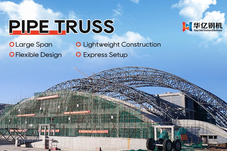 High Quality Prefabricated Steel Structural Pipe Tube Truss Frame Roof ...