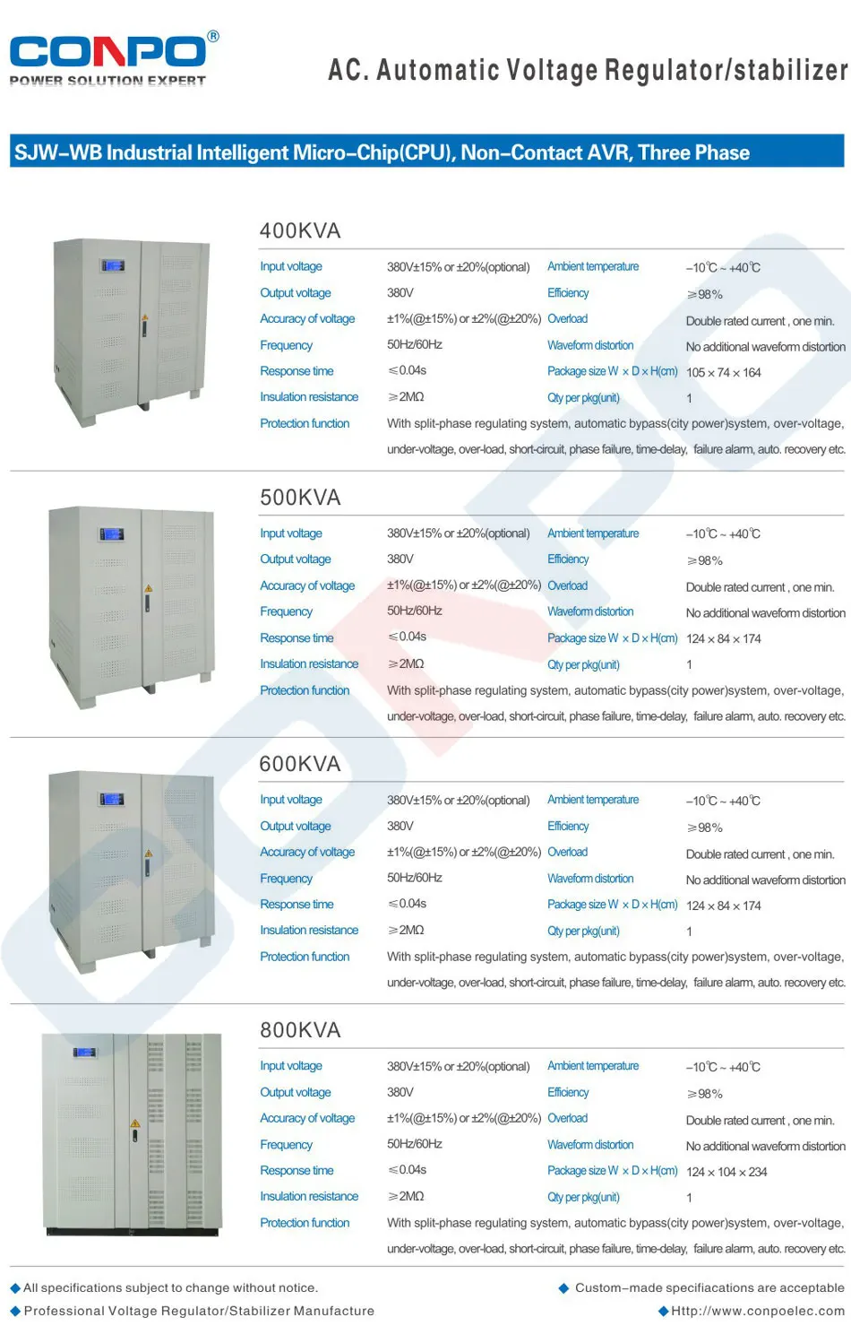 SJW-WB-300KVA 3Phase Thyristor/SCR/Non-Contact/Static/Electronic ...
