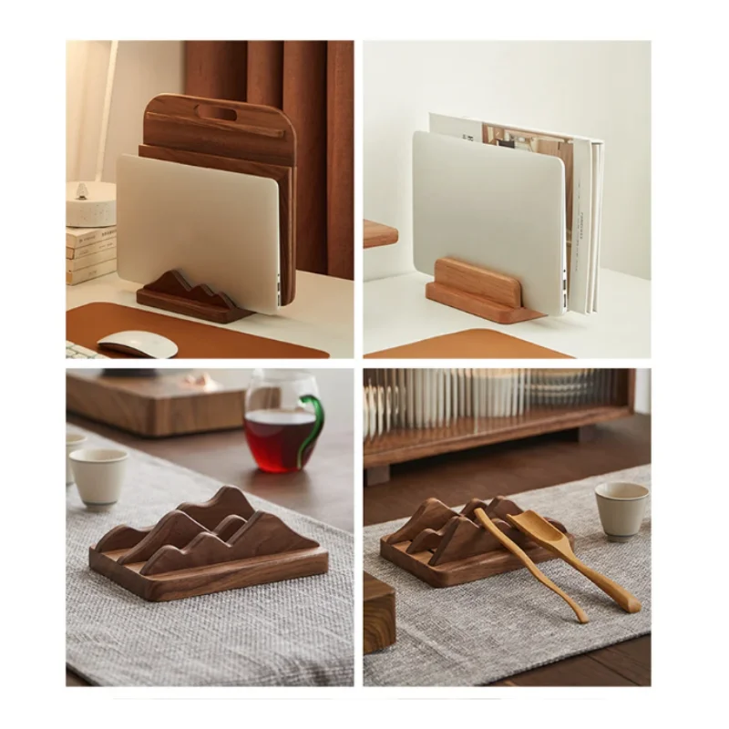 Hot Wooden Base Upright Rack Vertical Desktop Storage Computer Storage ...