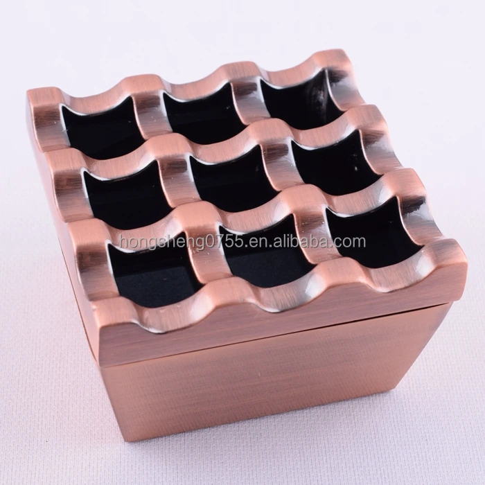 Antique Copper Color Cigar Ashtray - Windproof & Stylish