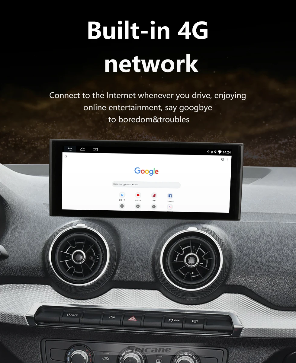 Touchscreen Android 10.25" Head Unit For 2018-2022 Audi Q2 Q2l Car Radio Gps Navigation System ...