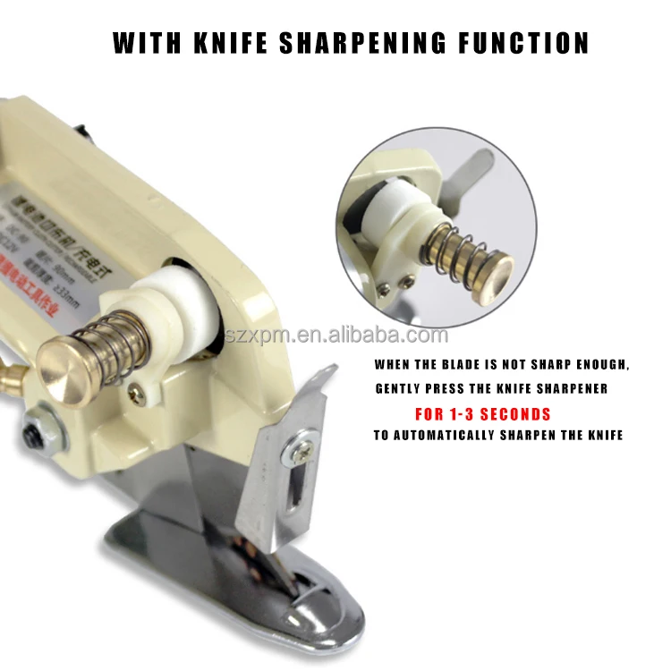 Battery Powered Fabric Cutter - DC 12V Cordless Electric Rotary ...