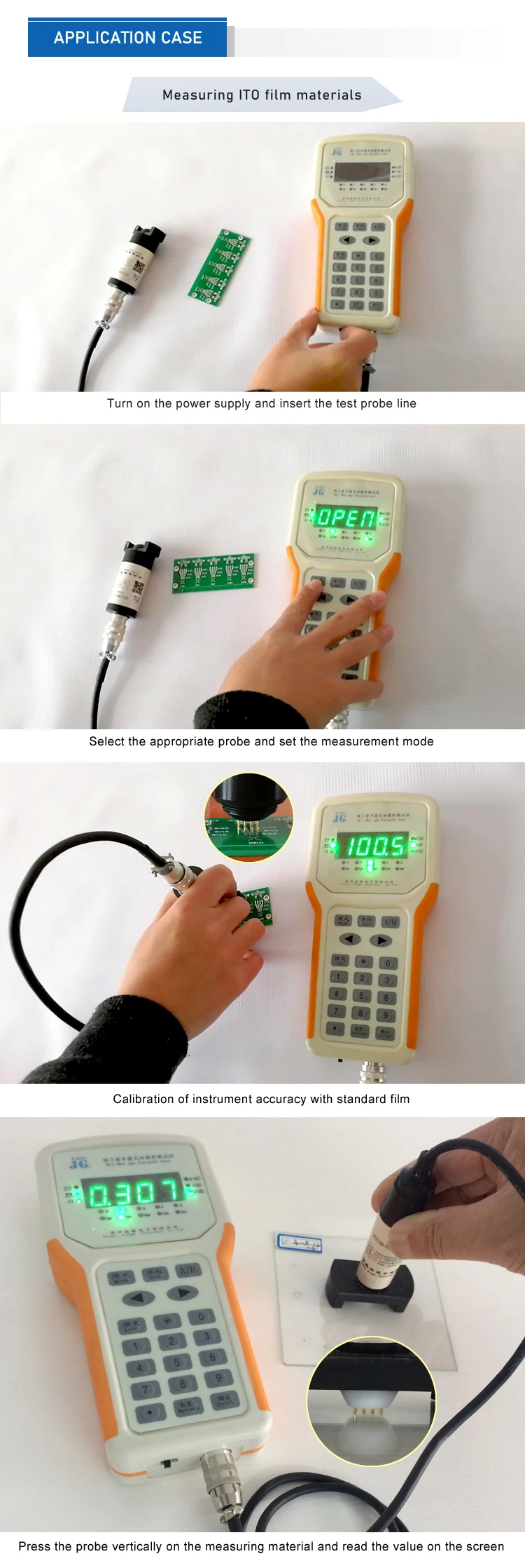JG Four Point Probe System - Accurate Sheet Resistance Meter