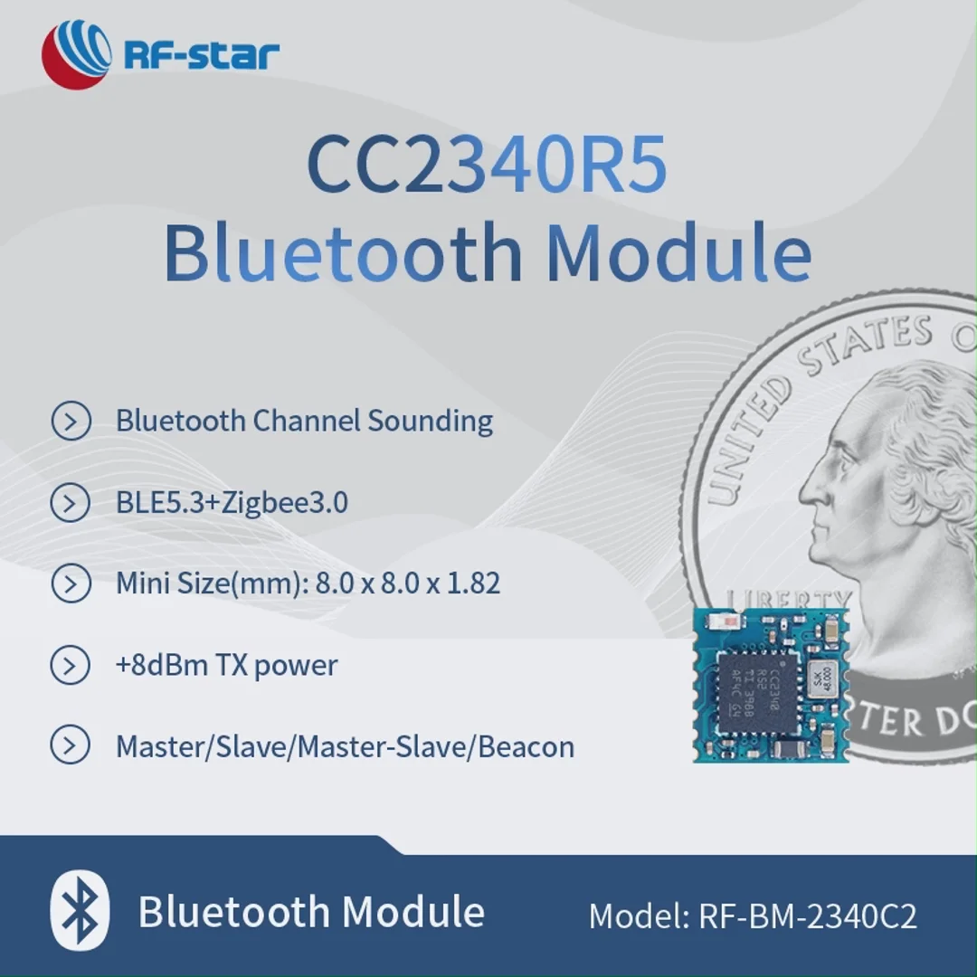 Cc2340r5 2.4ghz Rf Transceiver Zigbee Bluetooth 5.3 Mini Cc2340 Module ...