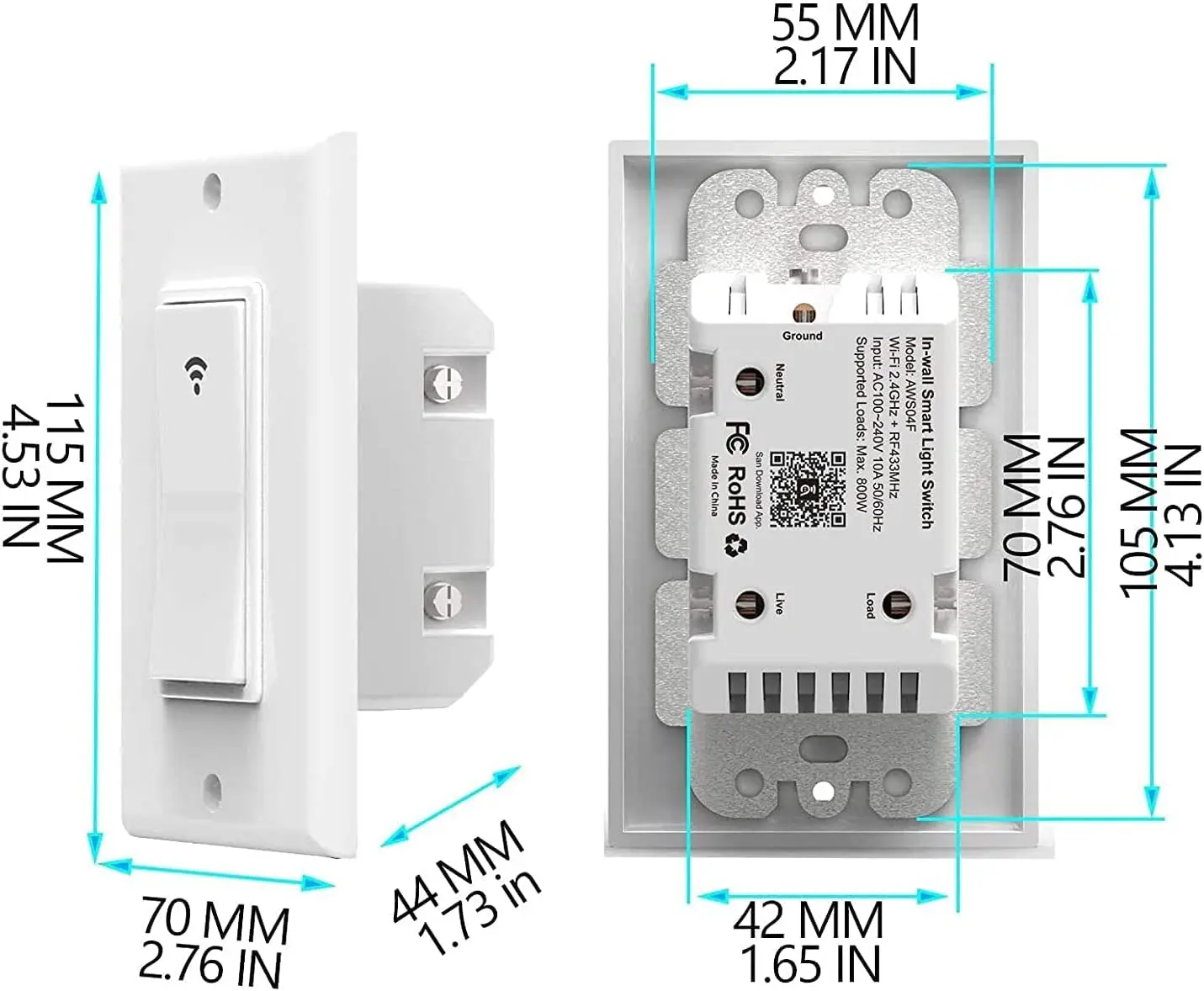 With Alexa Smart Wifi Light Switches,Wireless Switch Remote/voice ...