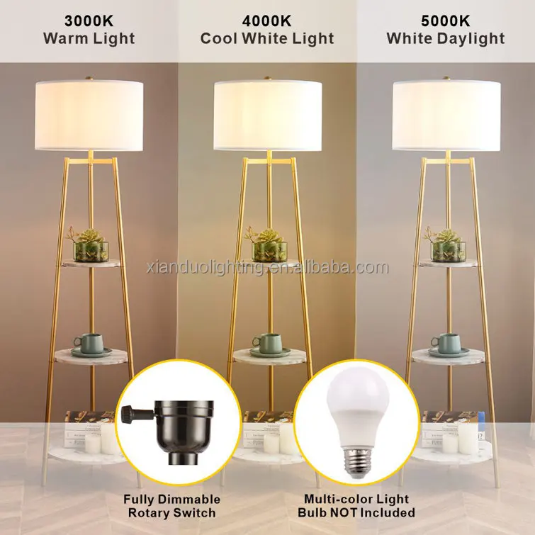 Modern Sofa Side Reading Floor Lamp With Shelves - Buy Sofa Bedside ...