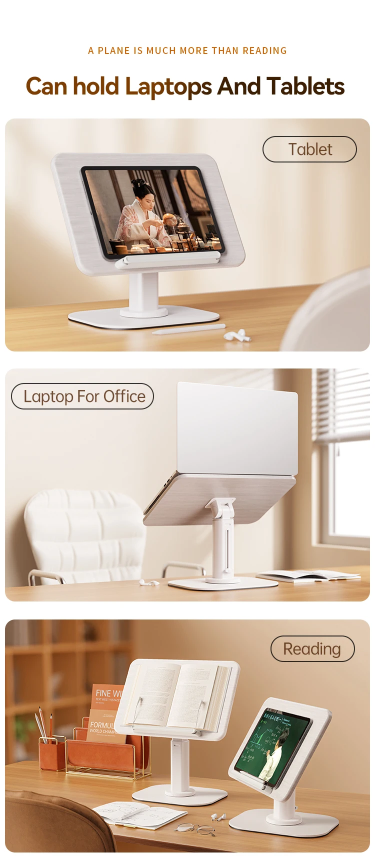 Boneruy R28 Portable Reading Stand - Adjustable & Versatile