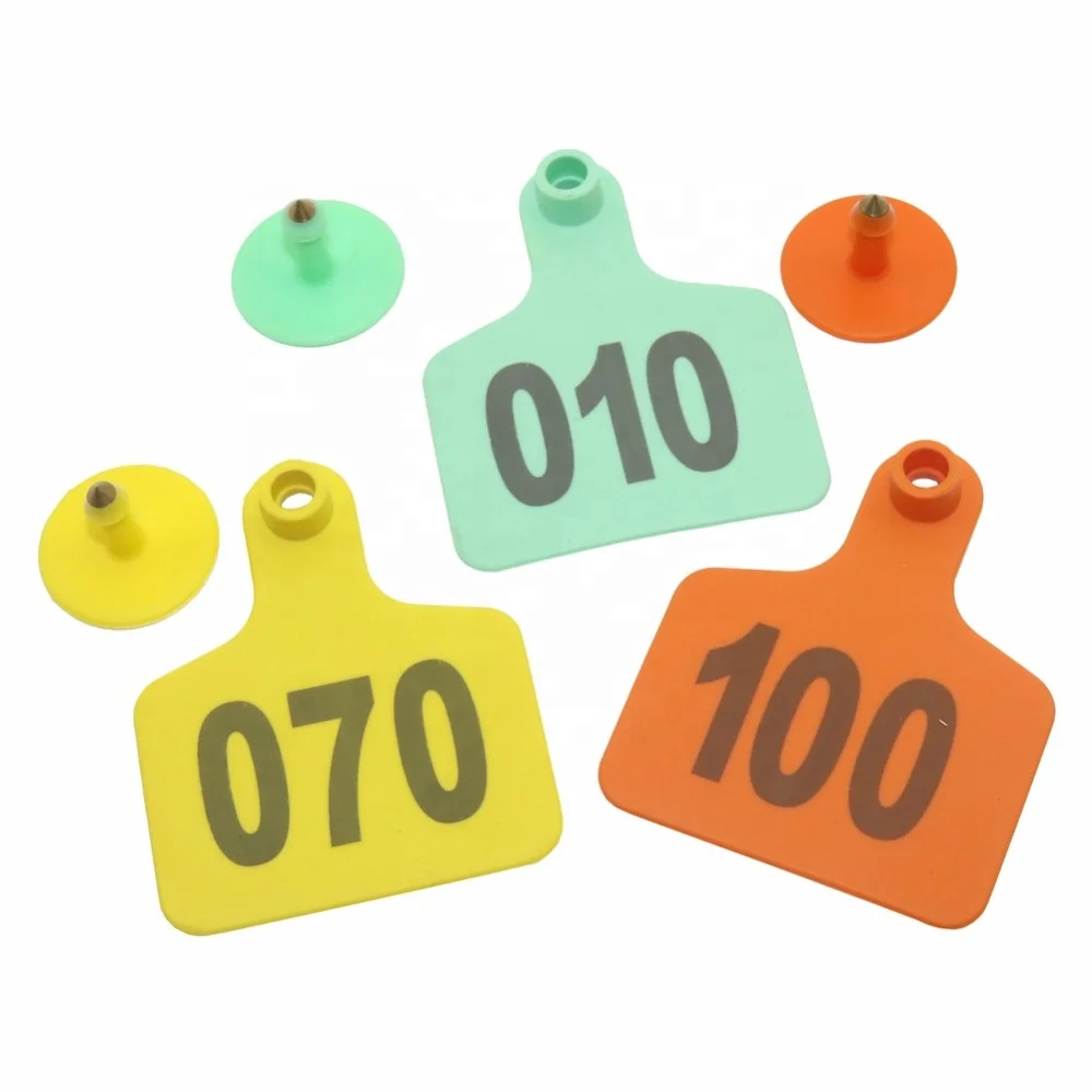 Livestock Farm Plastic Animal Cattle Identification Mark Numbered Ear ...