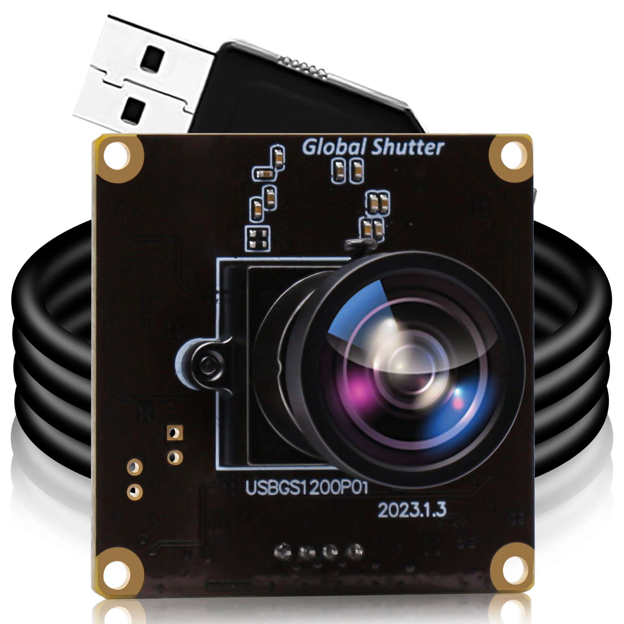 Elp 1200p 90fps Color Global Shutter Usb Camera Module 1080p No ...