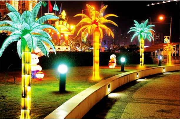 Coconut Palm Tree LED Lights - Durable Outdoor Christmas Decor