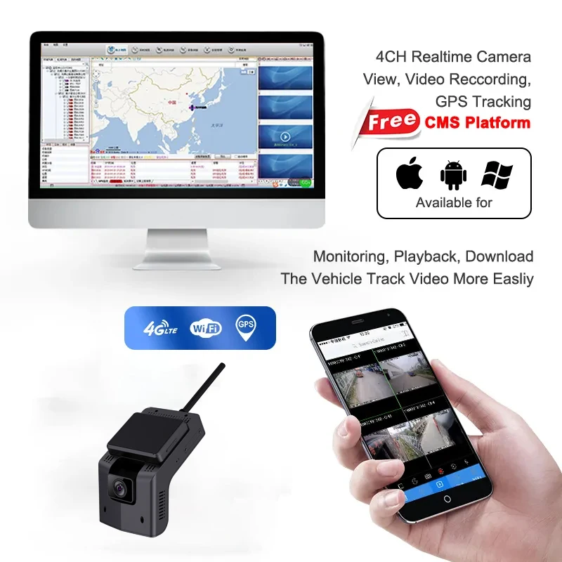 New 3CH Camera ADAS DMS 4G DashCam with IR Night Vision WiFi GPS ...