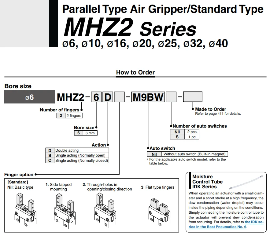 MHZ2-16d SMC Pneumatic Finger Cylinder air Claw Fixture 10D/20d/25d/32d ...