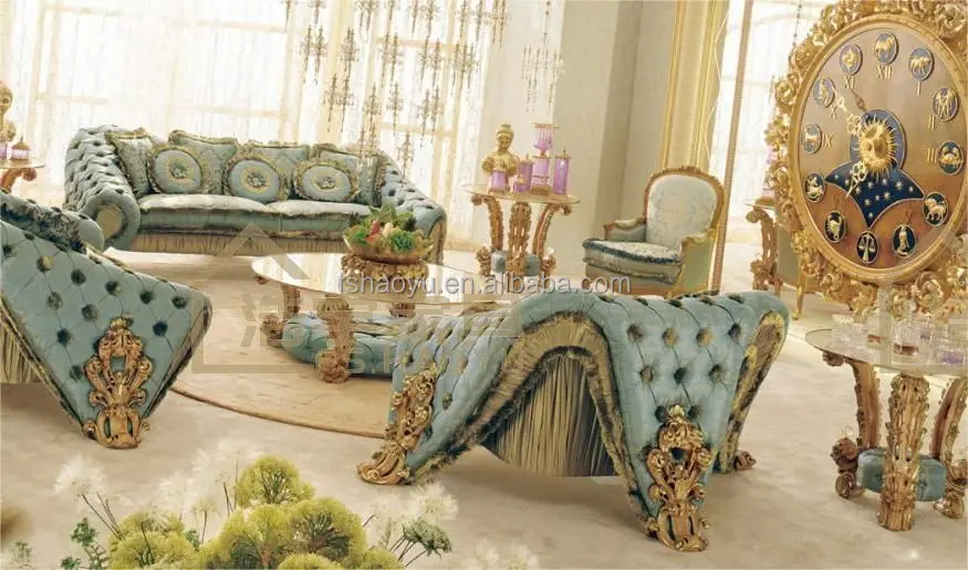 Luxury Curved Sofa Chairs - European Style Home Furniture