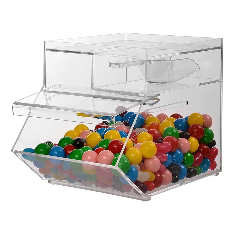 Distributeur de bonbons en acrylique transparent boîte de rangement de ...