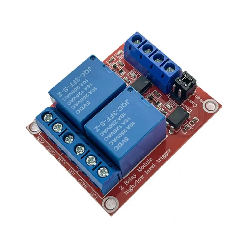 2 Channel Relay Module with Optocoupler Isolation Support High and Low ...