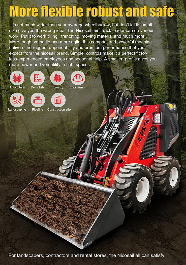 Smaller And Compact 380 Skid Steer Loader Mini Skid Steer Loader - Buy ...