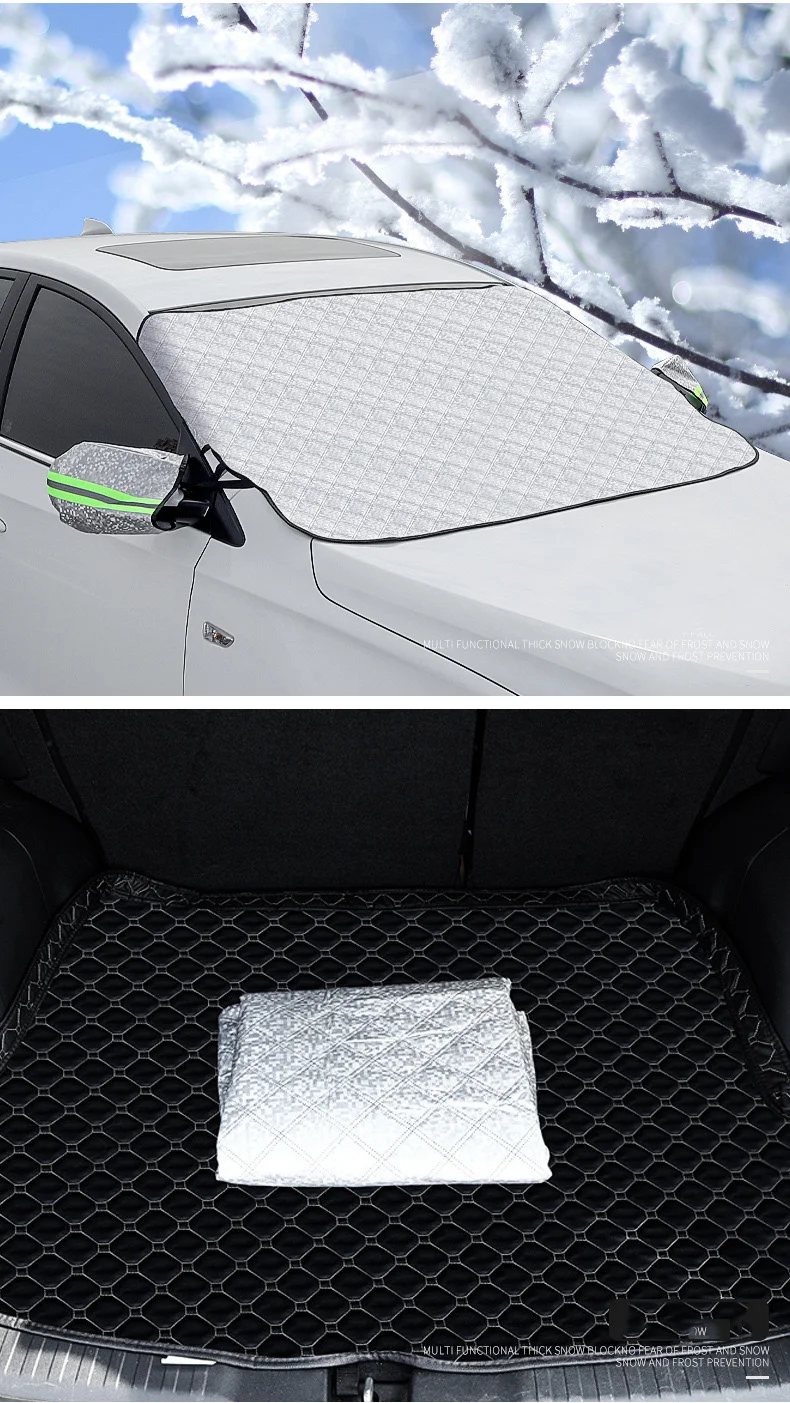 Universal Rain Snow Uv Protection Car Windshield Snow Cover With ...