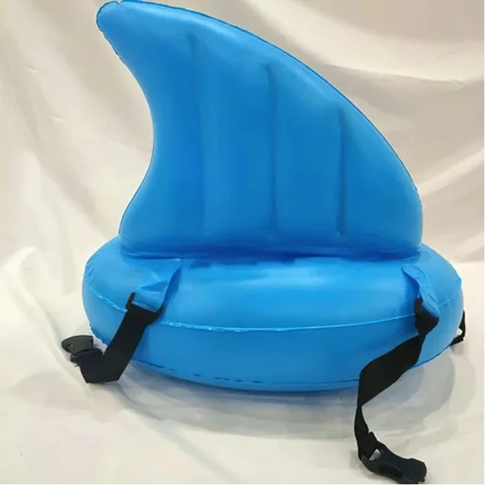 Summer Pool Children Swim Learning Aid Inflatable Shark Fin Swim Float ...