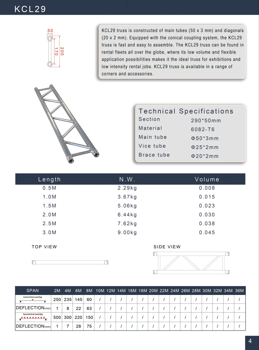 Aluminum Alloy Truss Led Screen Wall Ground Support Truss Displays ...
