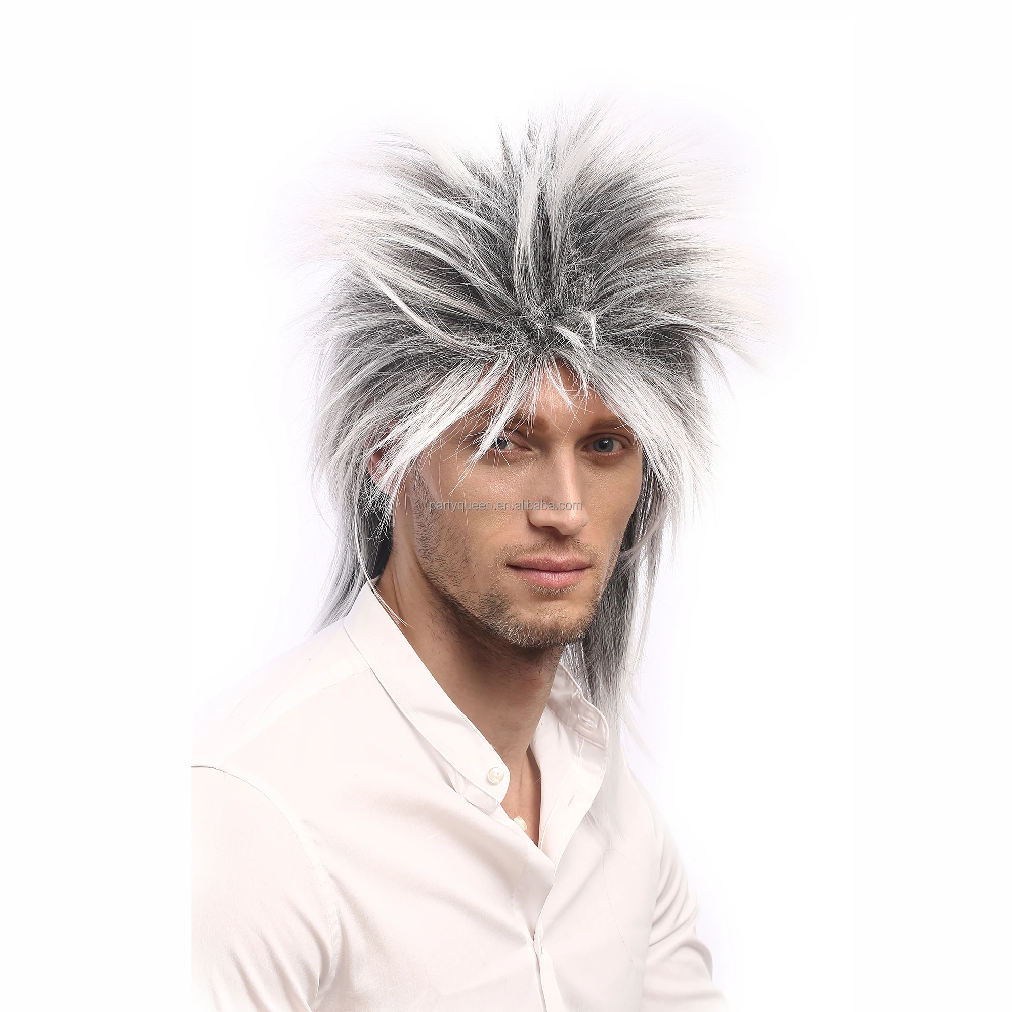 Red Mullet Wig 80s Spiked Rocker Wig Halloween Costume Cosplay Punk ...