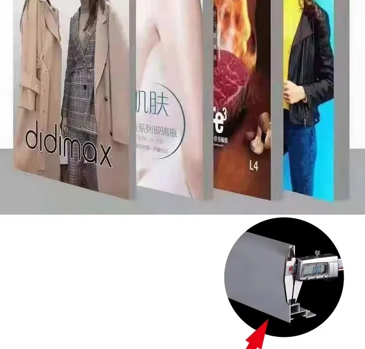 Floor Led Advertisement Sign Menu Poster Frame Box Light Acrylic Iron ...