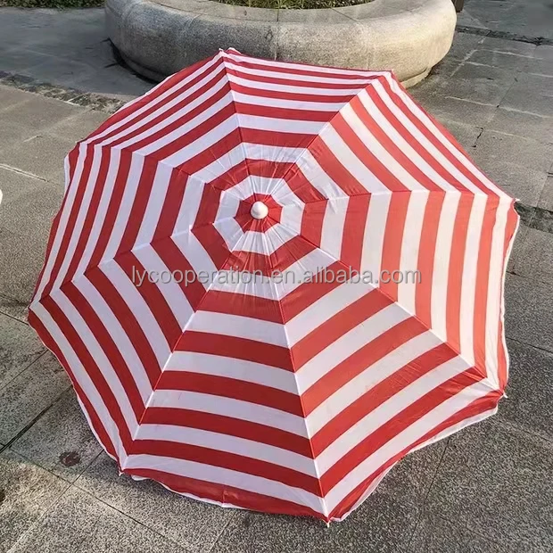 1.7m Blue Striped Garden Beach Patio Tilt Umbrella Parasol Sun Shade ...