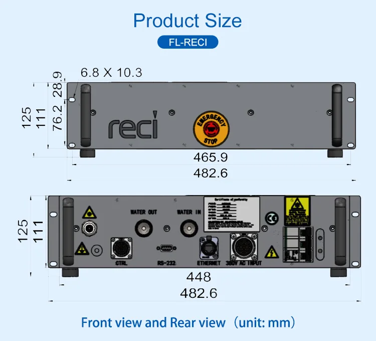 Reci New Type 1500W 3000W Fiber Laser Source for Cutting and Welding ...