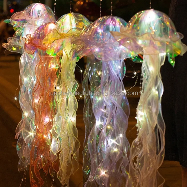 Creative LED Jellyfish Lamp DIY Material for Ambient Lighting