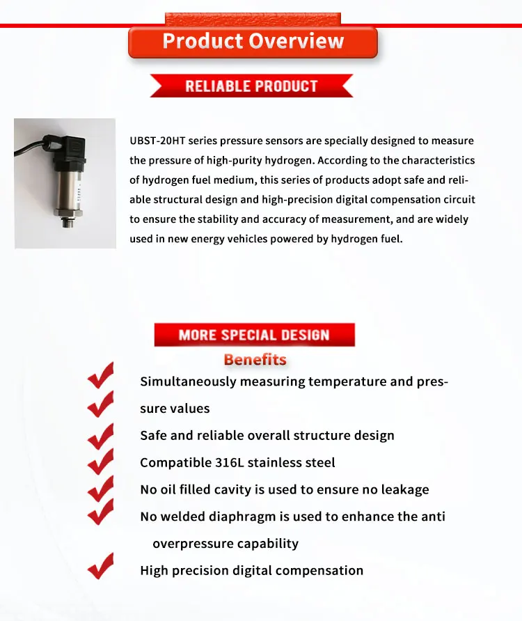Ubst-20hty Hydrogen System Customize Univo New Energy Pressure 4~20ma 1 ...