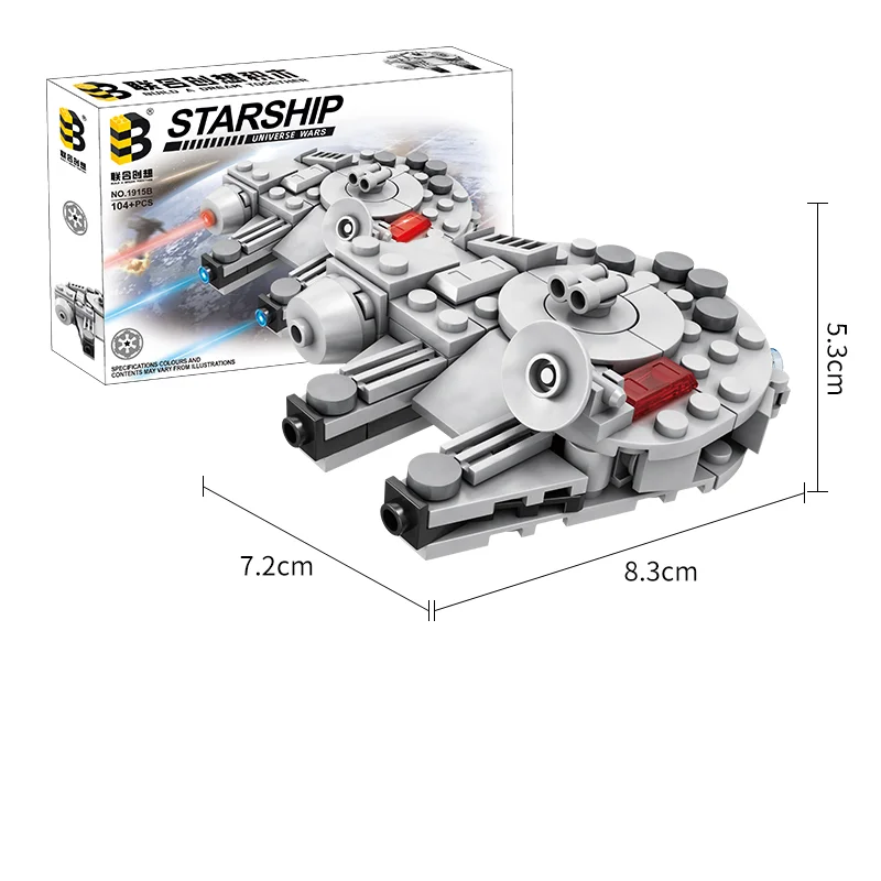 Model 1915b Millennium Falcon Building Blocks For Kids Toys 104+pieces ...