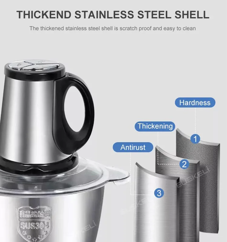 2l 3l Stainless Steel Yam Pounder Fufu Maker Food Processor Commercial ...