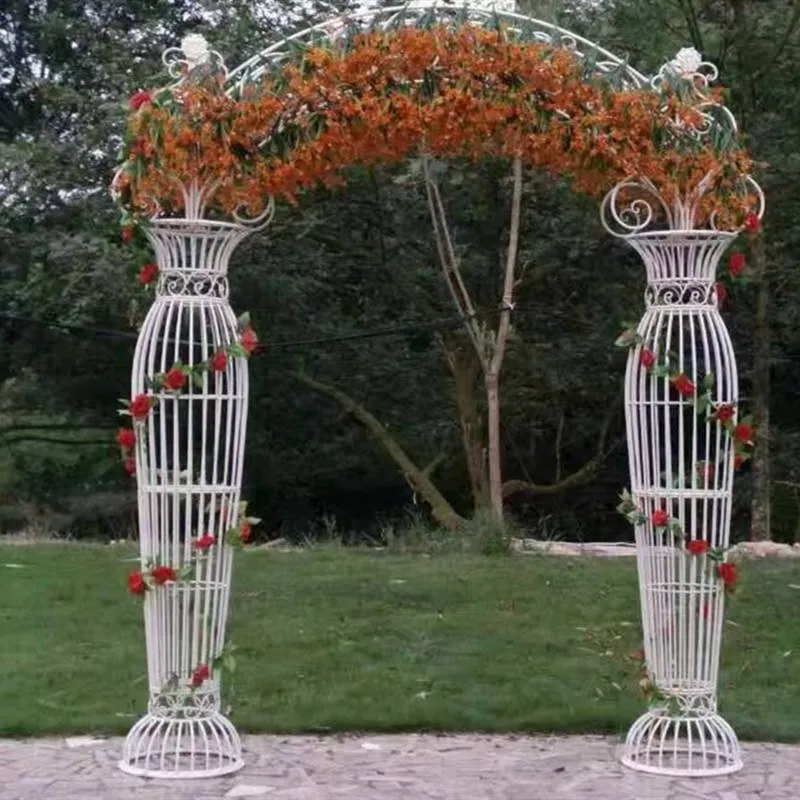 Outdoor Metal Self Assembly Wedding Arch Garden Flower Stand Arch For ...