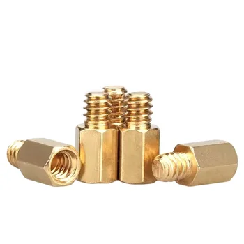 Hexagon Column Male Female External Thread Gasket Brass Brass Hexagonal ...
