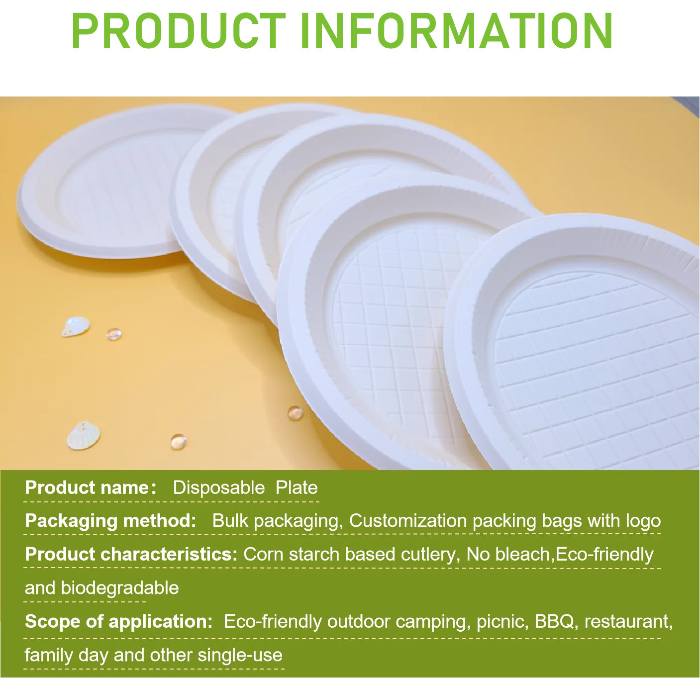Grease-resistant Biodegradable Disposable Eco-friendly Dinner Plates ...