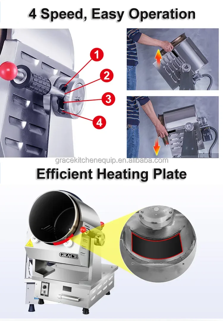 5kW Stainless Steel 220V Industrial Rice Cooking 360 Intelligent Sugar ...