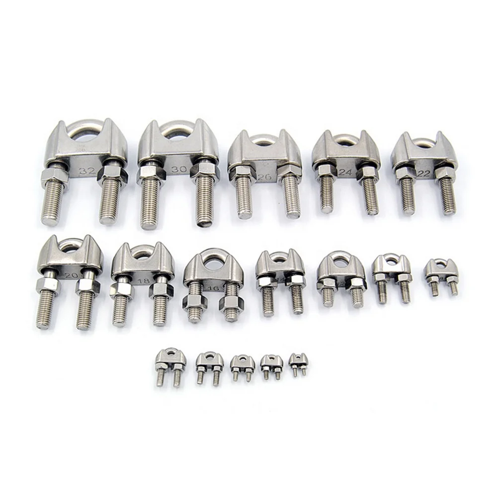 M3 To M60 Wire Rope Clamp High Polished Wire Rope Clip With Groove ...